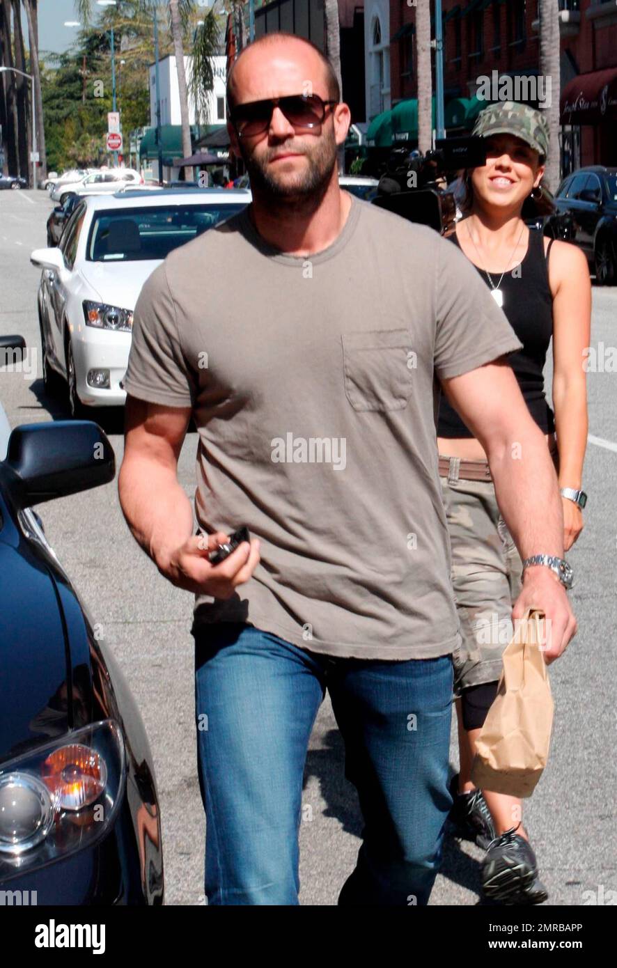 Action star Jason Statham, who is currently filming "The Mechanic ...