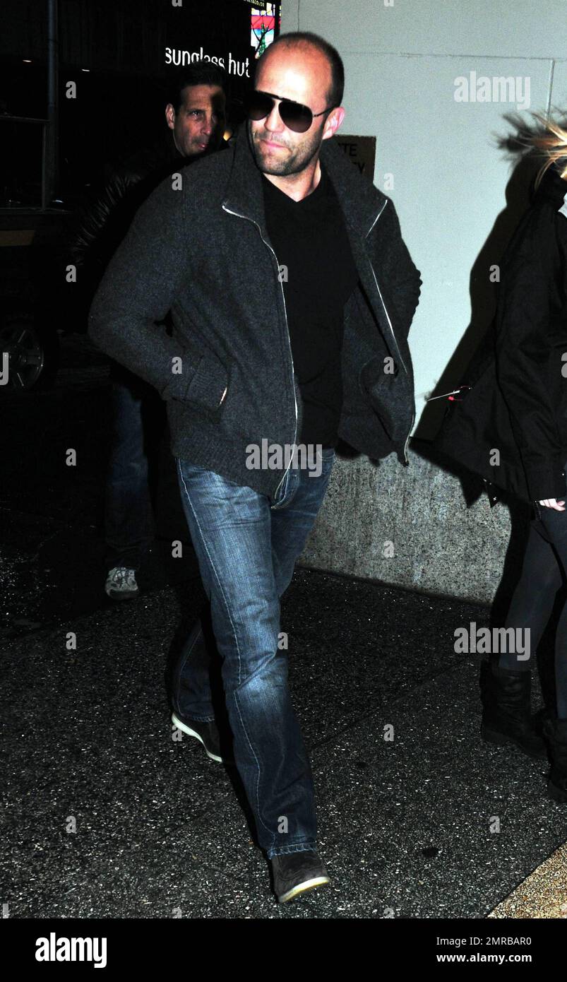 UK actor Jason Statham arrives for an appearance on MTV's "The Seven ...