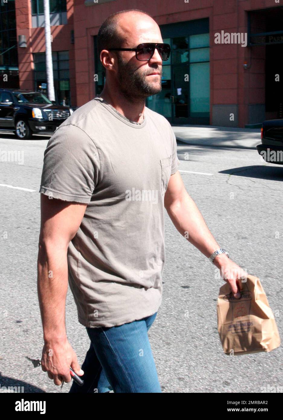 Action star Jason Statham, who is currently filming "The Mechanic ...
