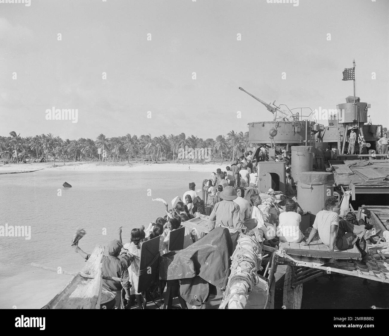 FILE - In this March 14, 1946 file photo, native people wave farewell ...