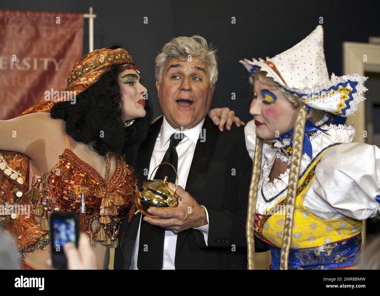 Jay Leno is awarded the Hasty Pudding's Man of the Year award at Conan ...