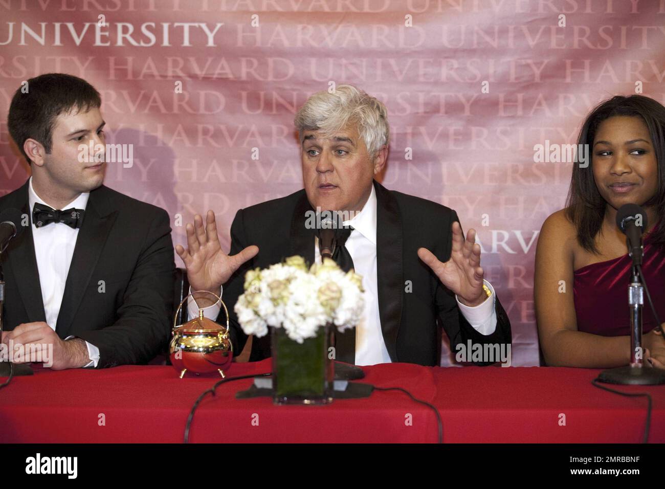 Jay Leno is awarded the Hasty Pudding's Man of the Year award at Conan ...