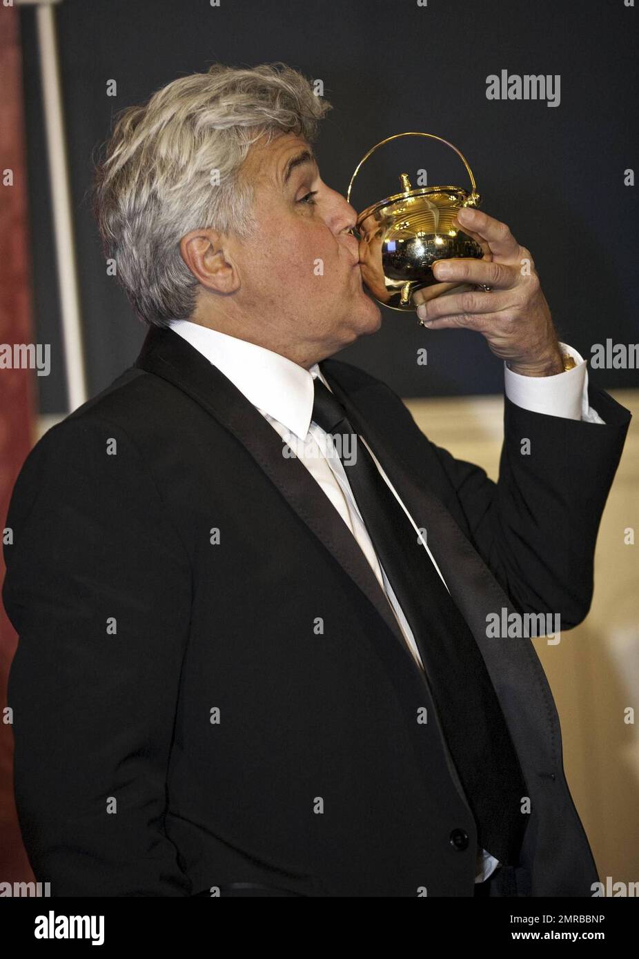 Jay Leno is awarded the Hasty Pudding's Man of the Year award at Conan ...