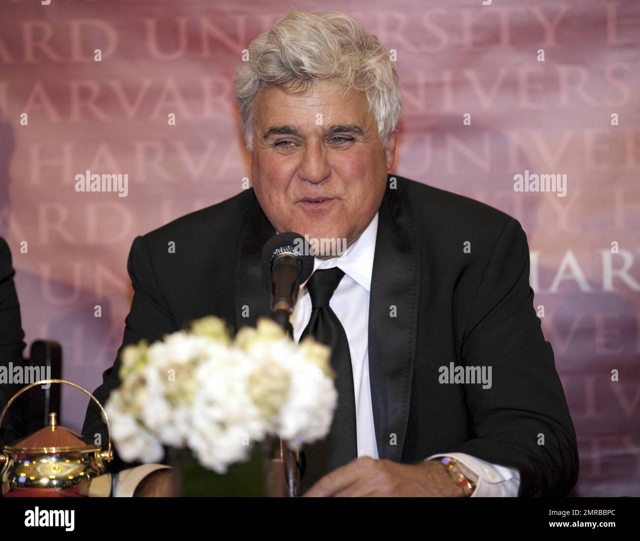 Jay Leno is awarded the Hasty Pudding's Man of the Year award at Conan ...