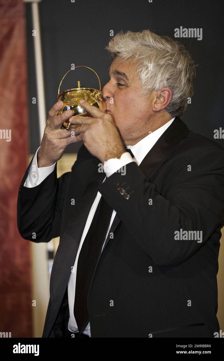 Jay Leno is awarded the Hasty Pudding's Man of the Year award at Conan ...