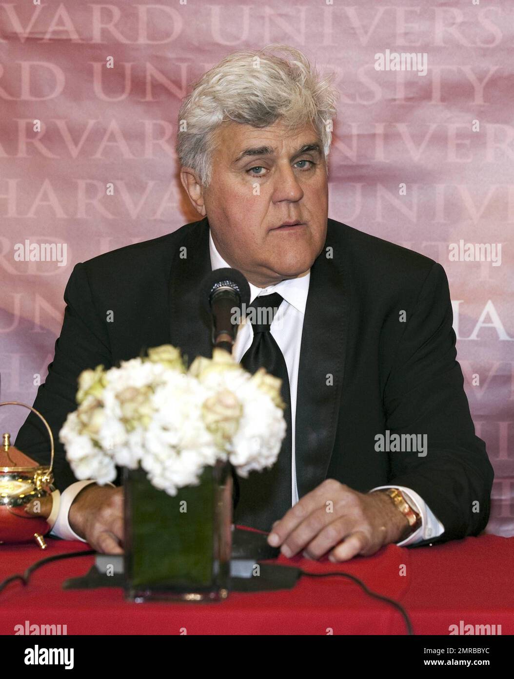 Jay Leno is awarded the Hasty Pudding's Man of the Year award at Conan ...