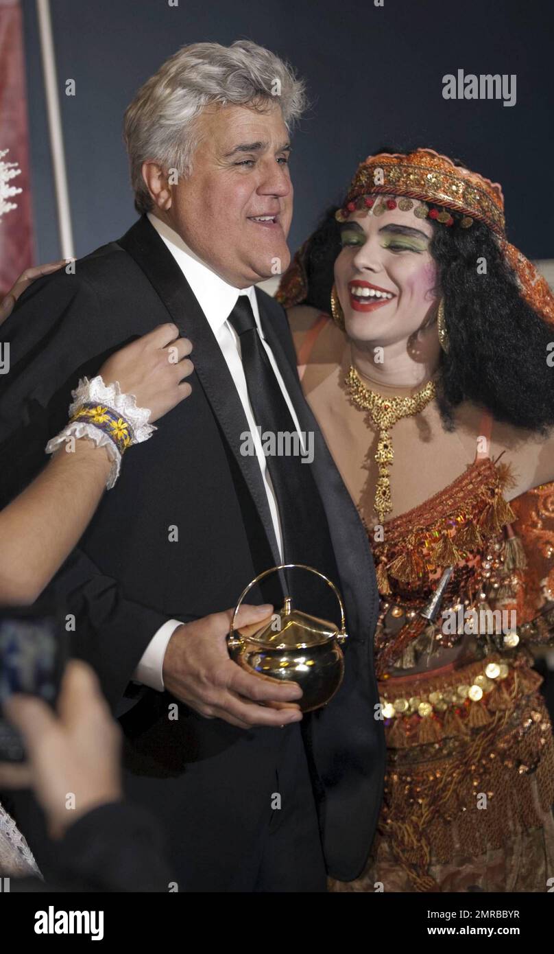 Jay Leno is awarded the Hasty Pudding's Man of the Year award at Conan ...