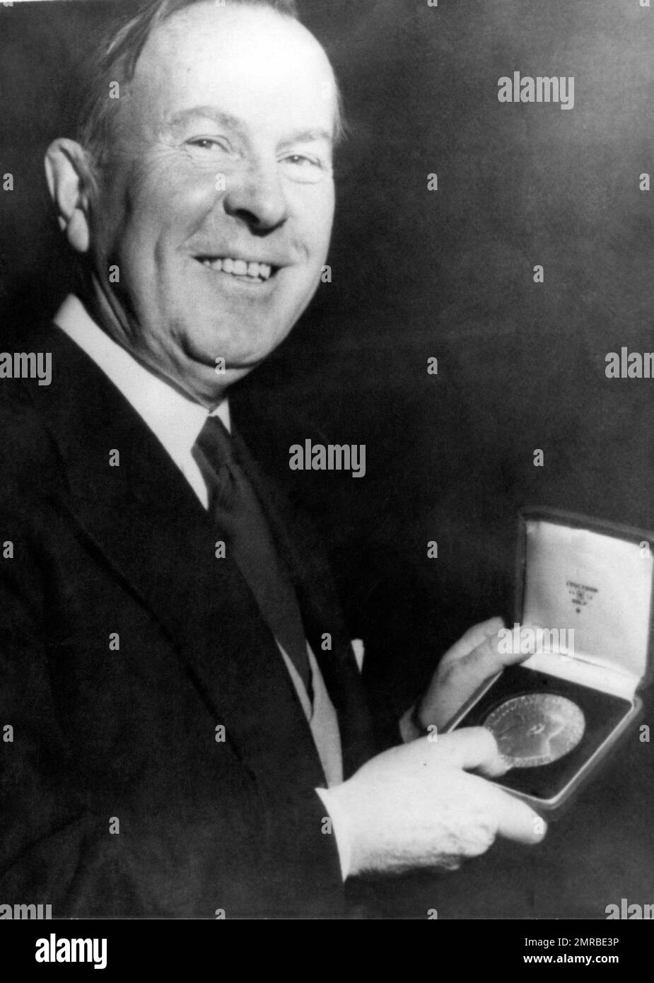 Lester B Pearson, former Canadian Foreign Secretary, holds the Nobel ...