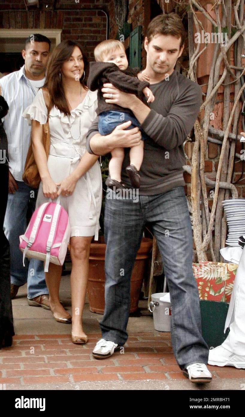 Jeff Gordon and his wife, Belgian model Ingrid Vandebosch, take their ...