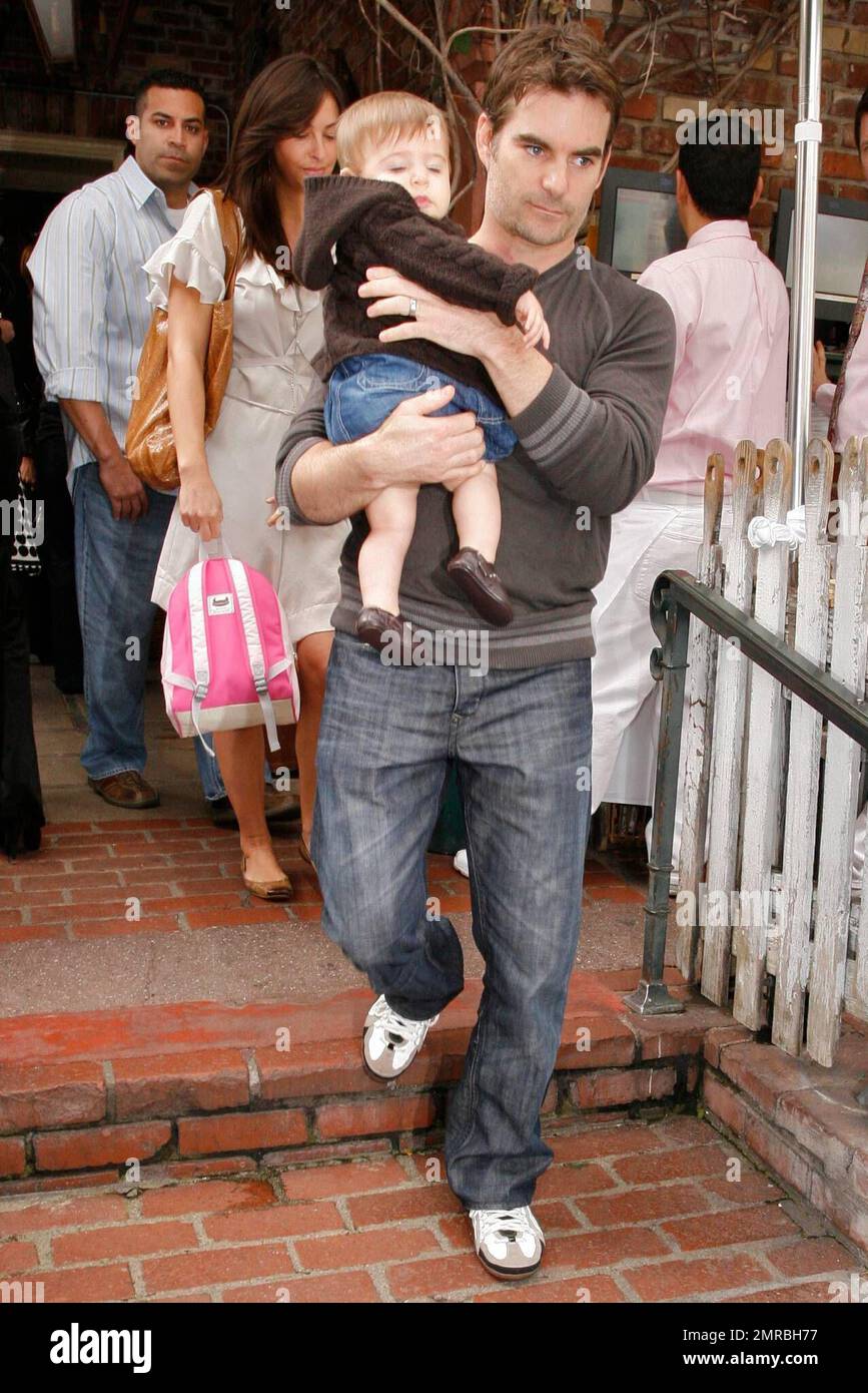 Jeff Gordon and his wife, Belgian model Ingrid Vandebosch, take their ...