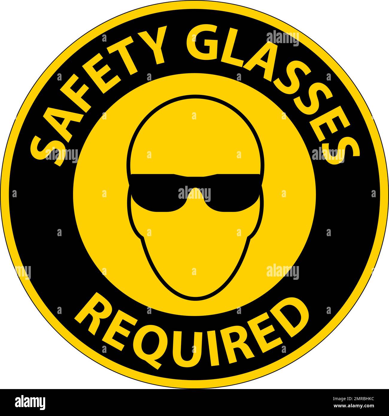 Floor Sign, Safety Glasses Required Stock Vector Image & Art - Alamy