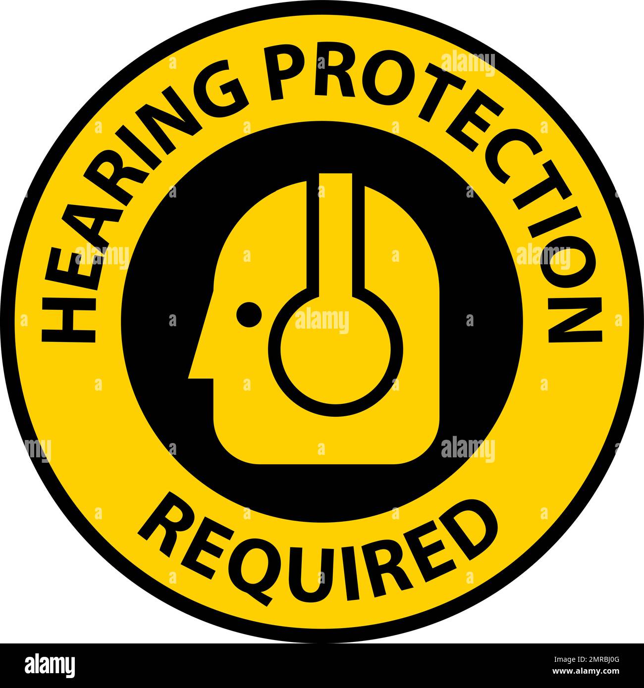 Label Floor Sign, Hearing Protection Required Stock Vector Image & Art ...