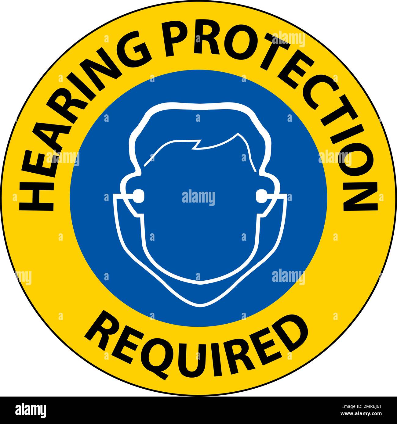 Label Floor Sign, Hearing Protection Required Stock Vector Image & Art ...
