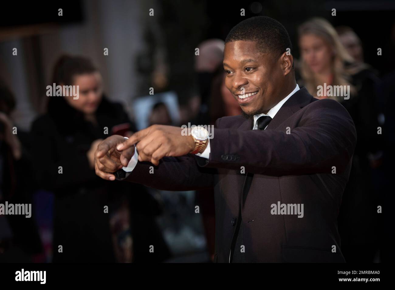 Actor Jason Mitchell poses for photographers upon arrival at the ...