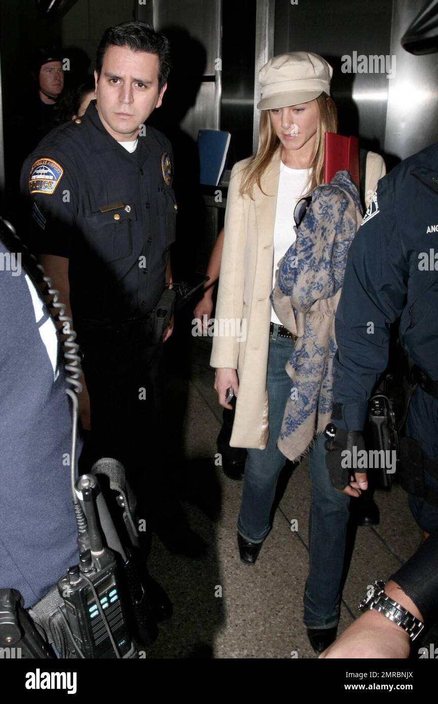 Jennifer Aniston arrives at Los Angeles International airport in Ca ...