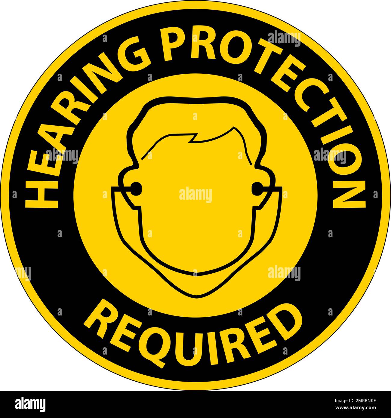 Label Floor Sign, Hearing Protection Required Stock Vector Image & Art ...