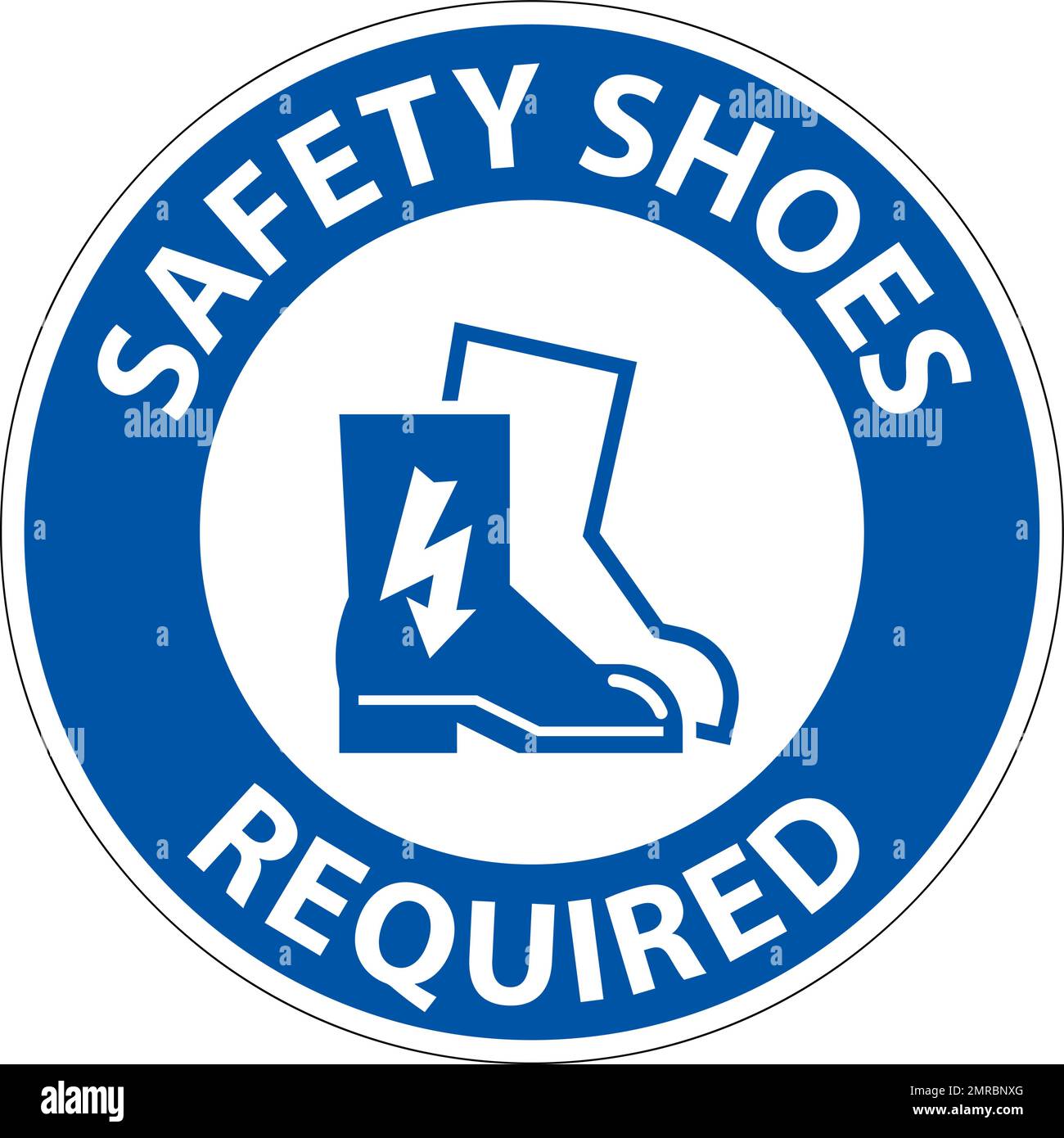 Label Floor Sign, Safety Shoes Required Stock Vector Image & Art - Alamy