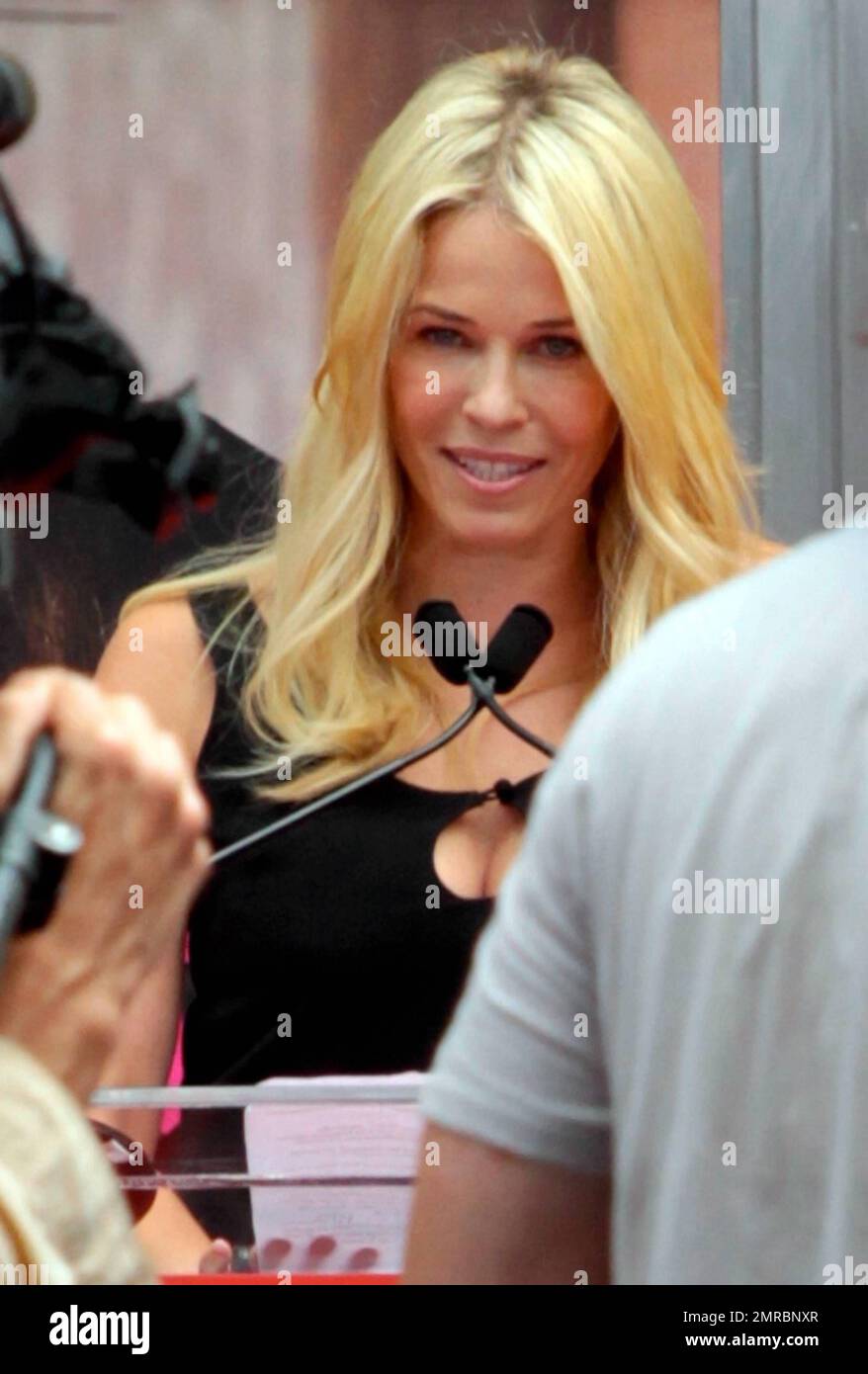 TV personality Chelsea Handler opens the hand and footprint ceremony ...