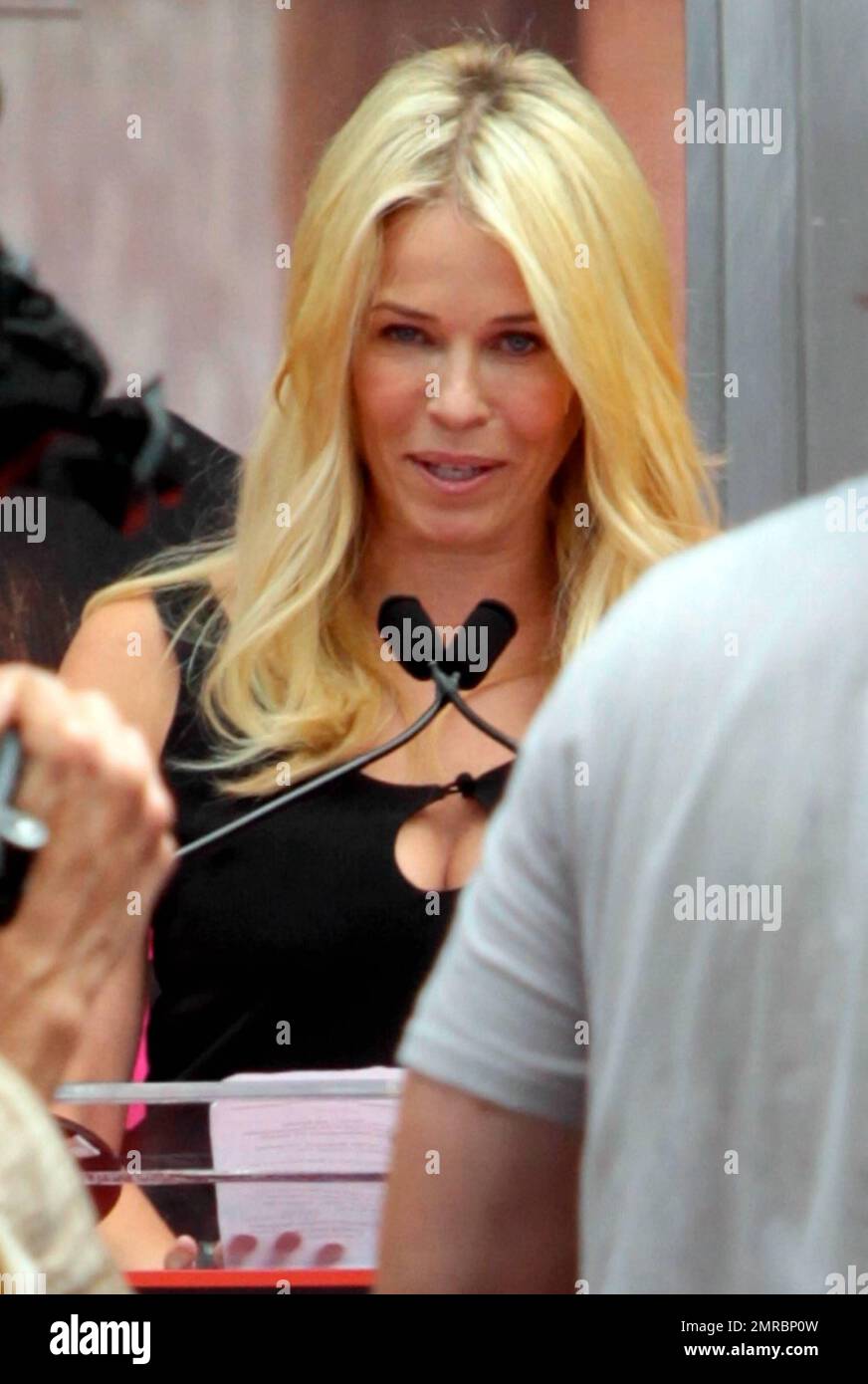TV personality Chelsea Handler opens the hand and footprint ceremony ...
