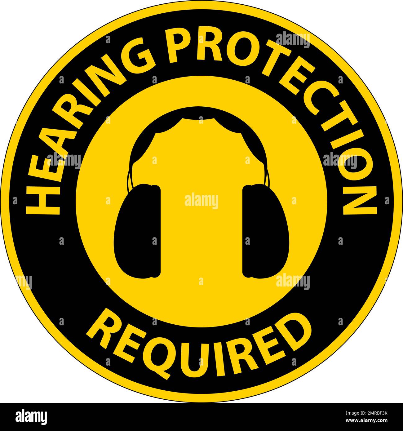 Label Floor Sign, Hearing Protection Required Stock Vector Image & Art ...
