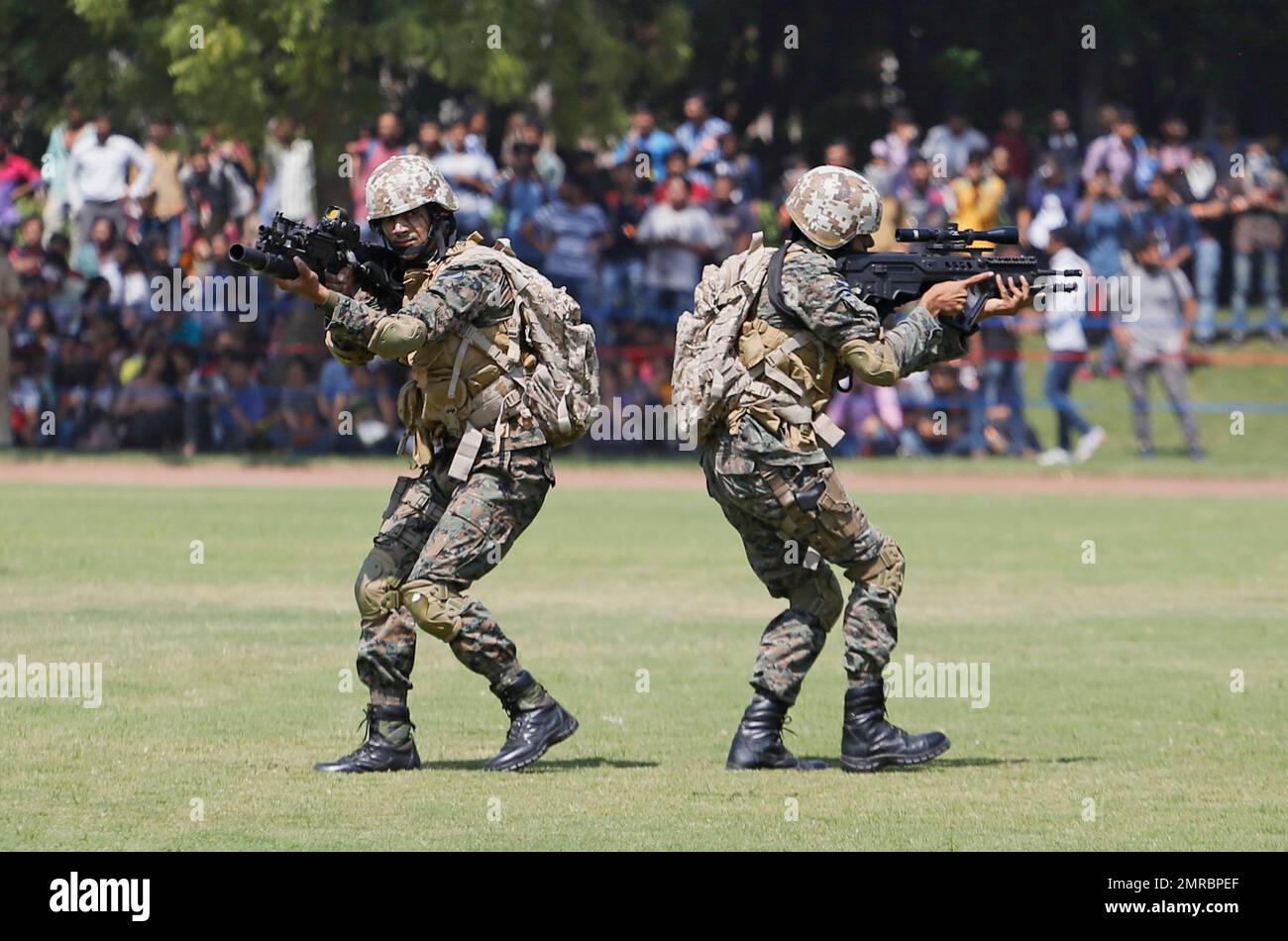 Garud commandos of the Indian Air Force participate in a 'know your Air ...