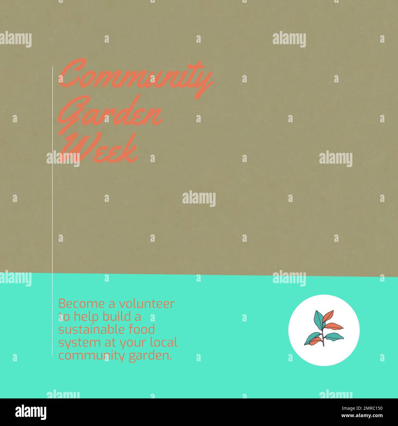 Composition of community garden week text and copy space on green ...