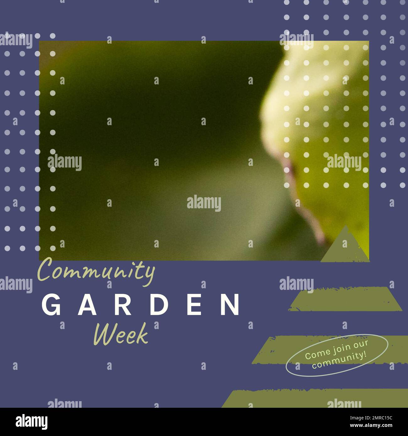 Composition of community garden week text and copy space on green ...