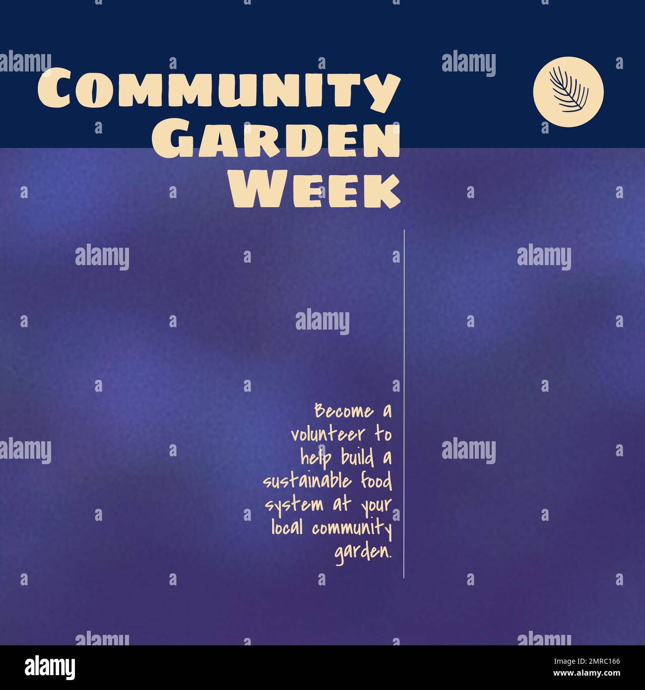 Composition of community garden week text and copy space on purple ...