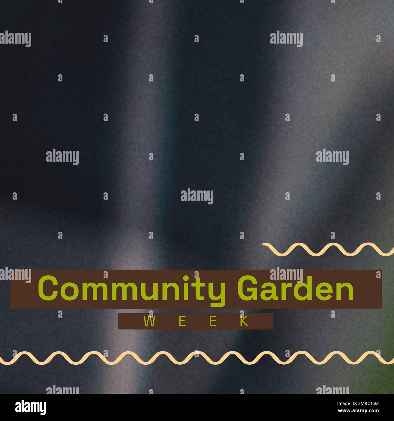 Composition of community garden week text and copy space on grey ...