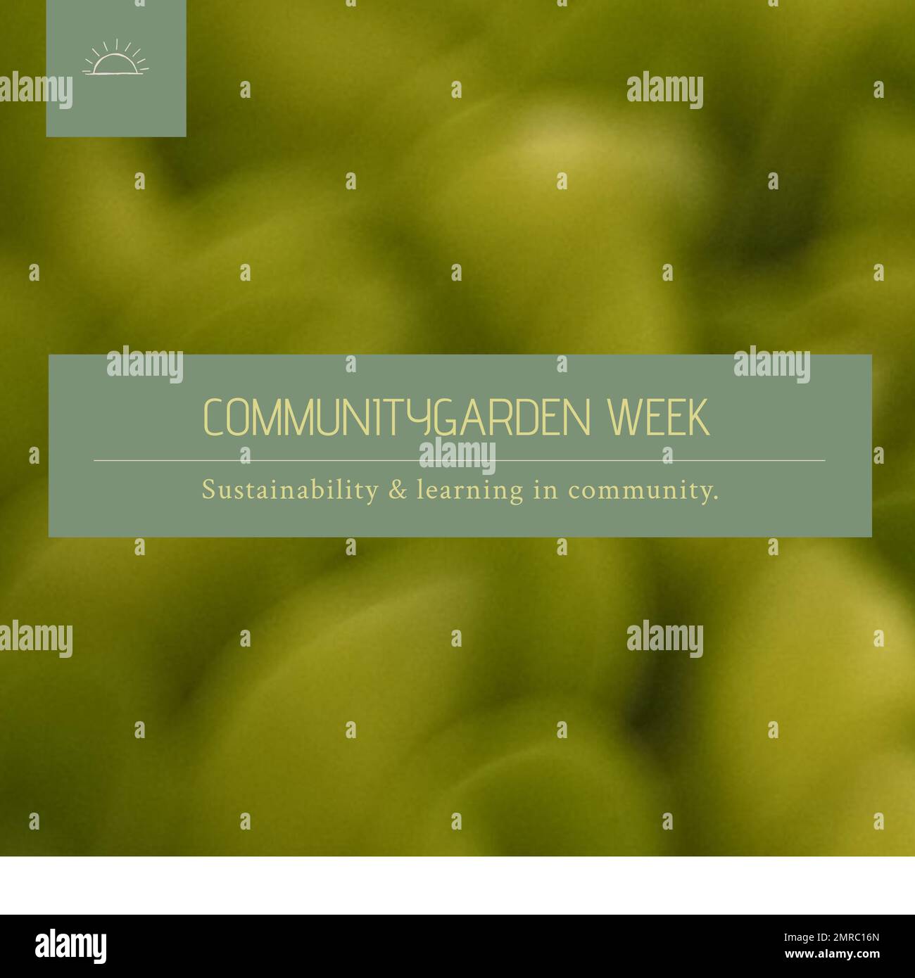 Composition of community garden week text and copy space on plants ...