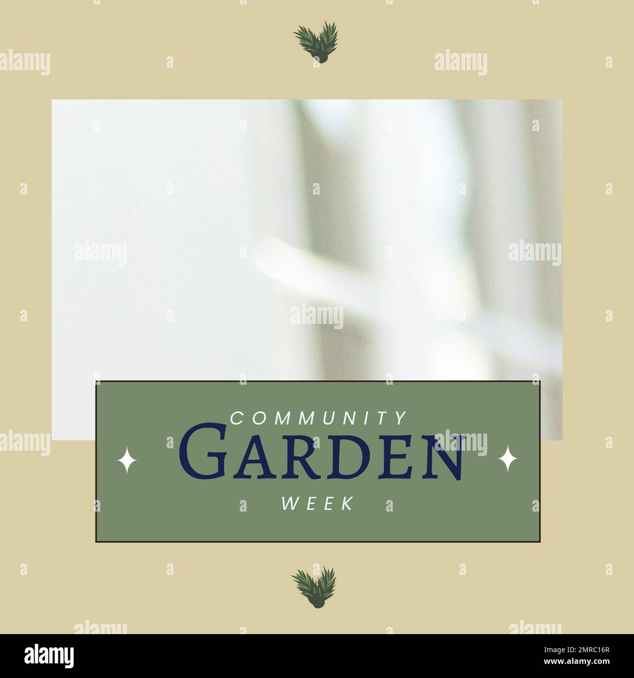 Composition of community garden week text and copy space on grey ...