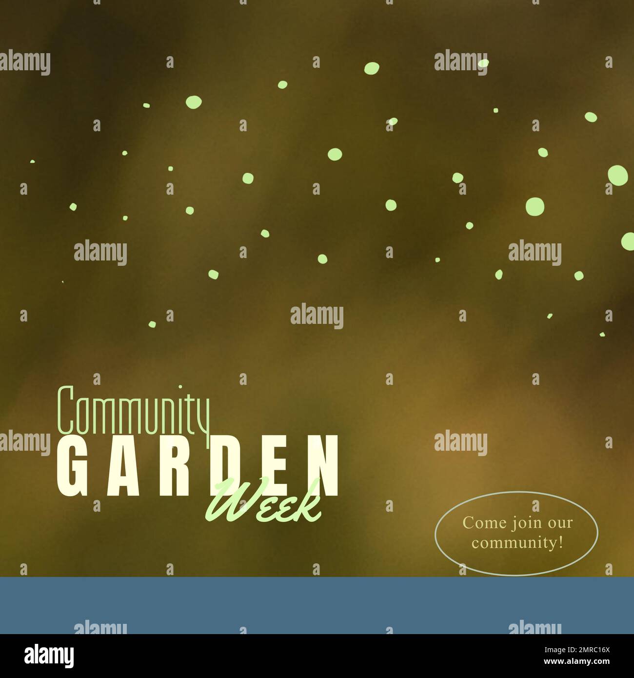 Composition of community garden week text and copy space on green ...