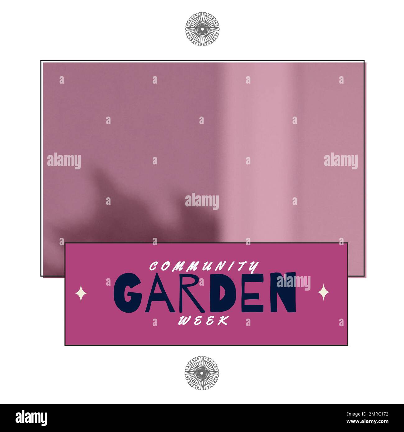 Composition of community garden week text and copy space on purple ...