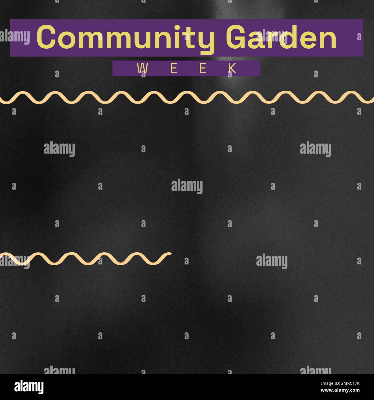Composition of community garden week text and copy space on grey ...