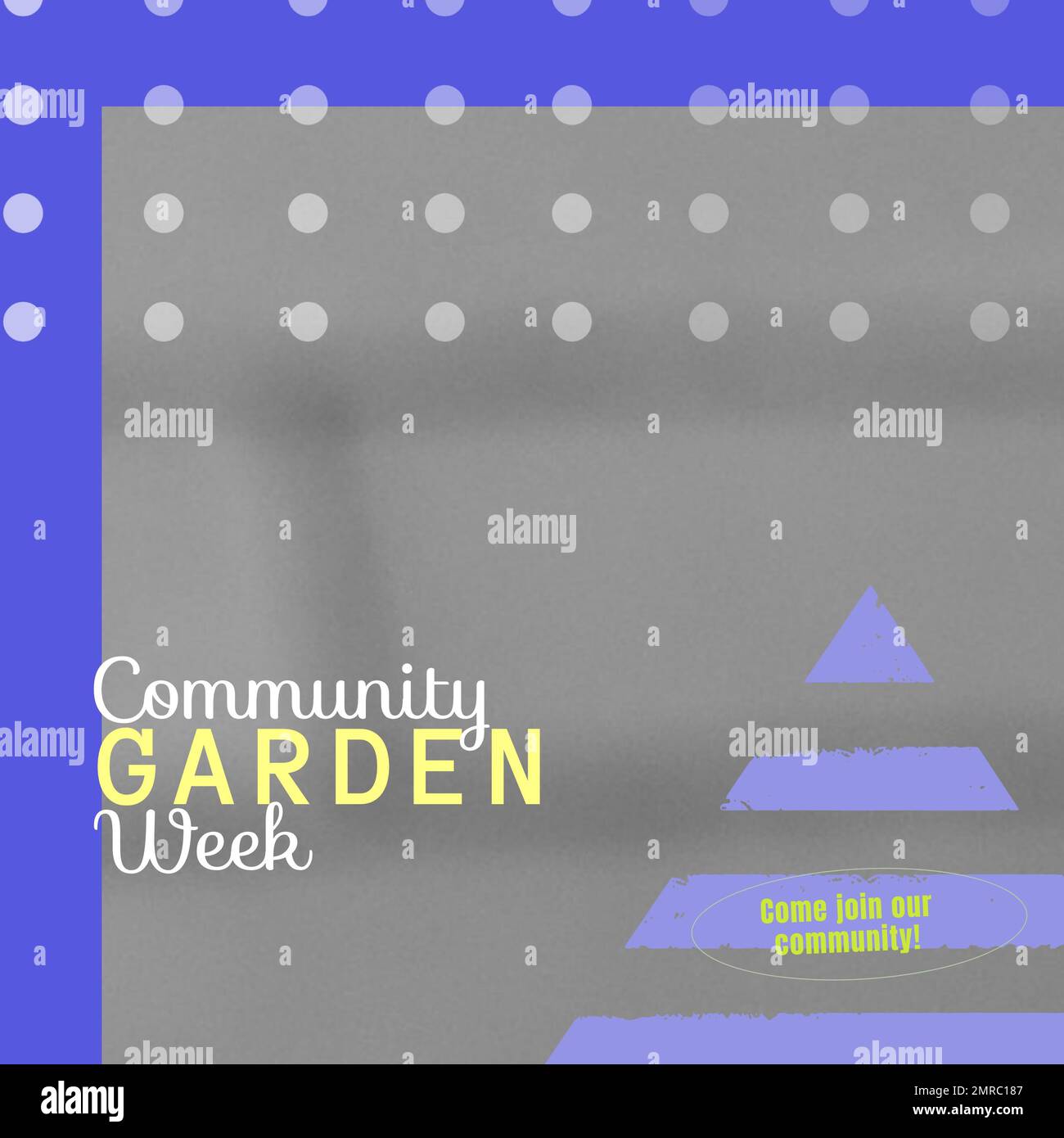 Composition of community garden week text and copy space on grey ...