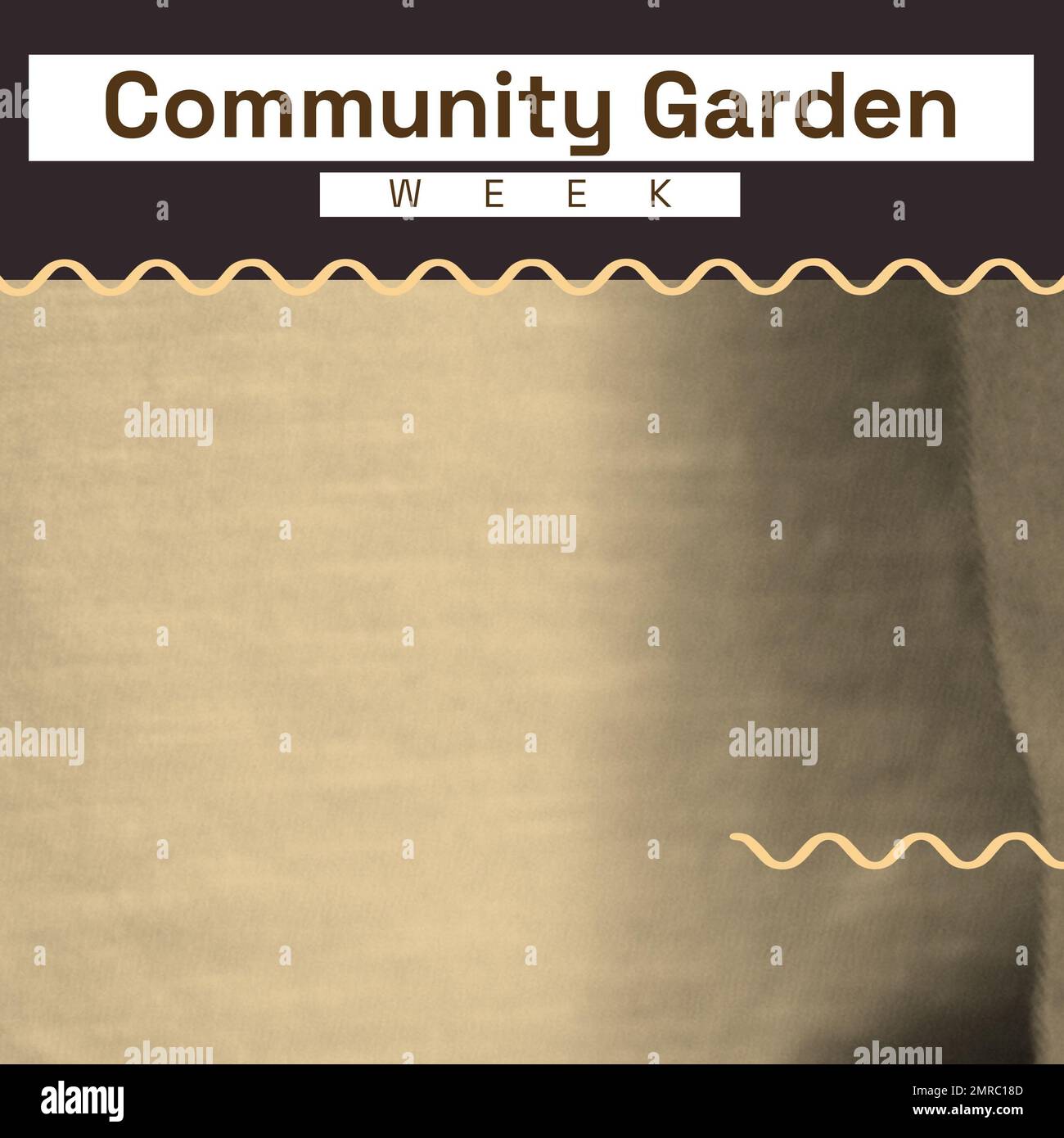 Composition of community garden week text and copy space on grey ...