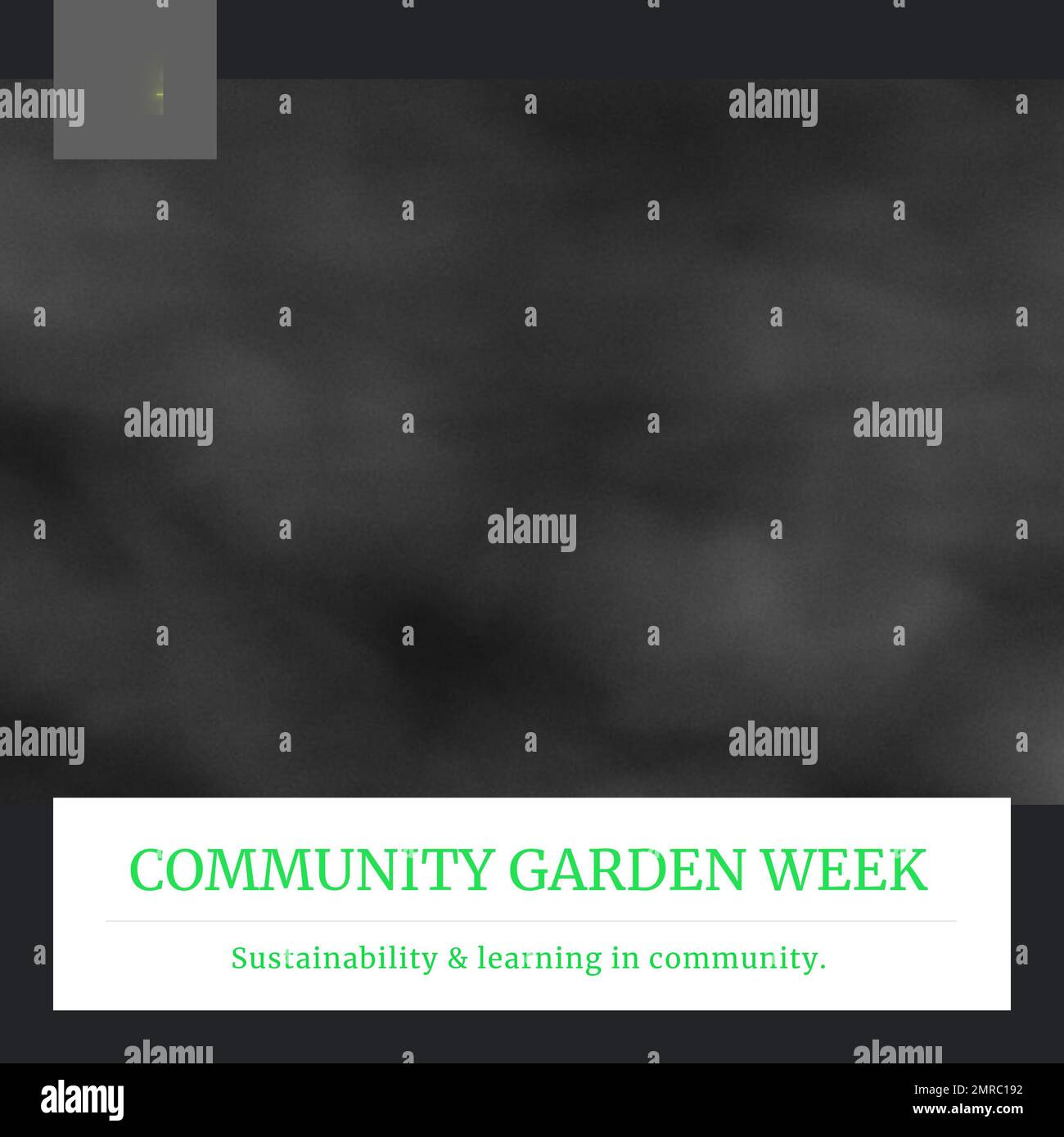 Composition of community garden week text and copy space on grey ...