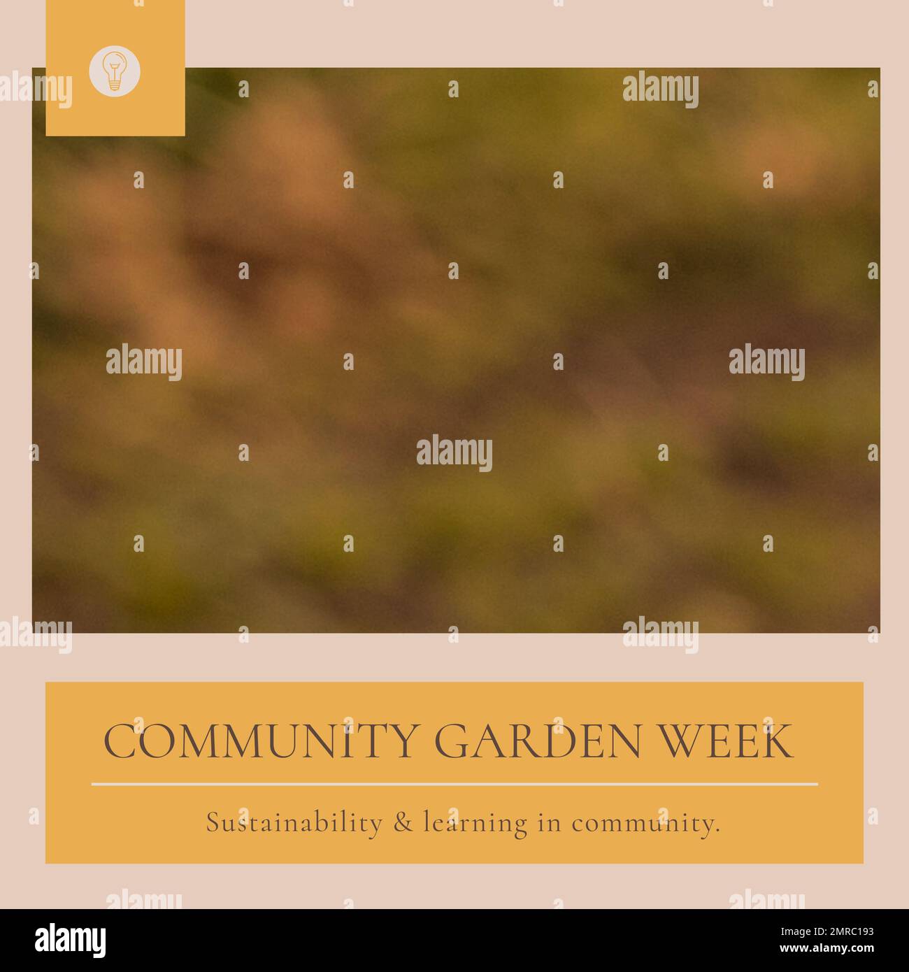 Composition of community garden week text and copy space on plants ...