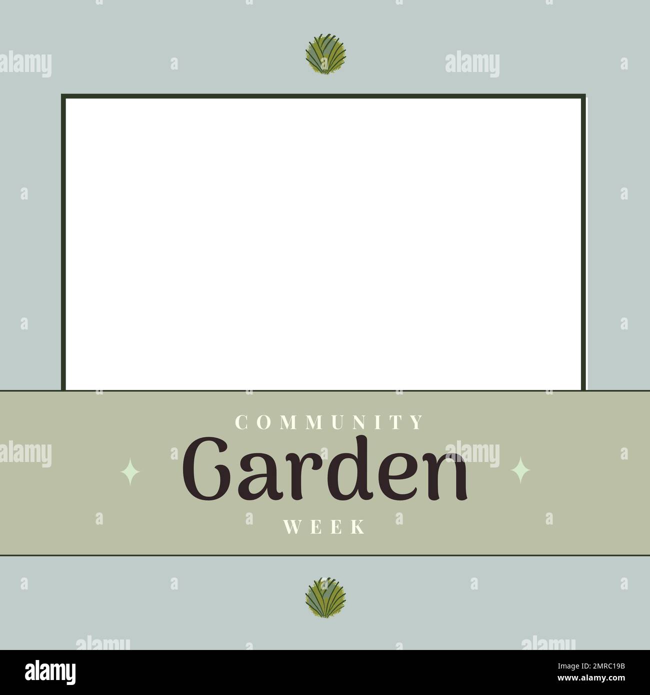 Composition of community garden week text and copy space on white ...