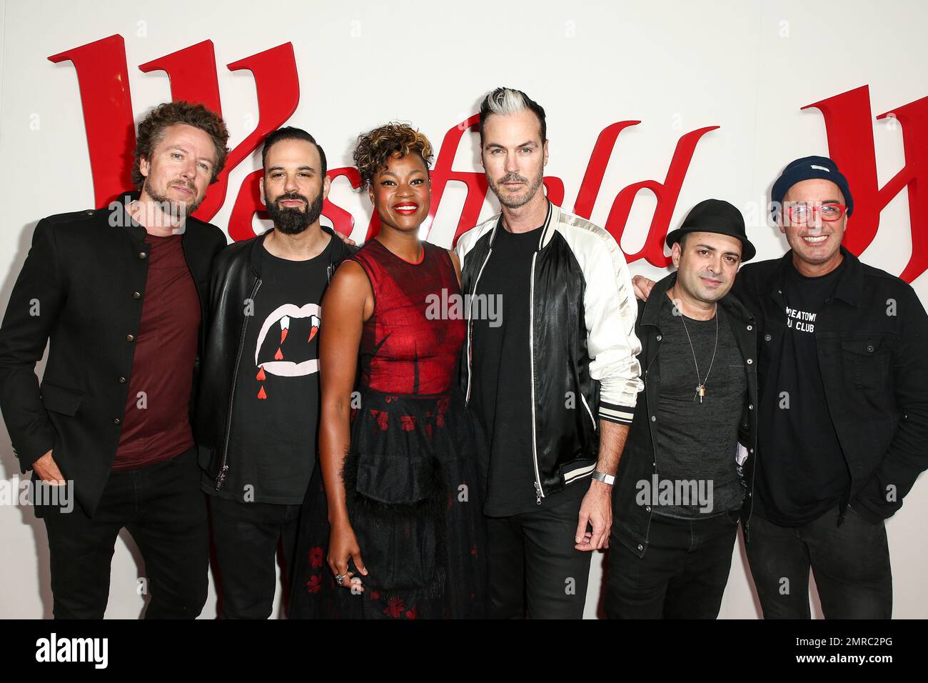 Joseph Karnes, from left, Michael Fitzpatrick, Noelle Scaggs, Jeremy Ruzumna, James King and ...