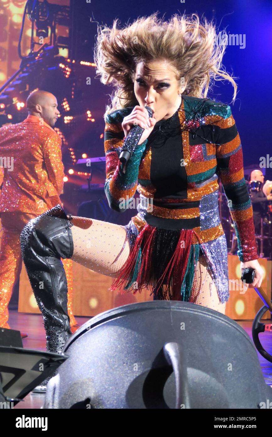 Jennifer Lopez performs to a sold out crowd at the Axis Theatre in ...