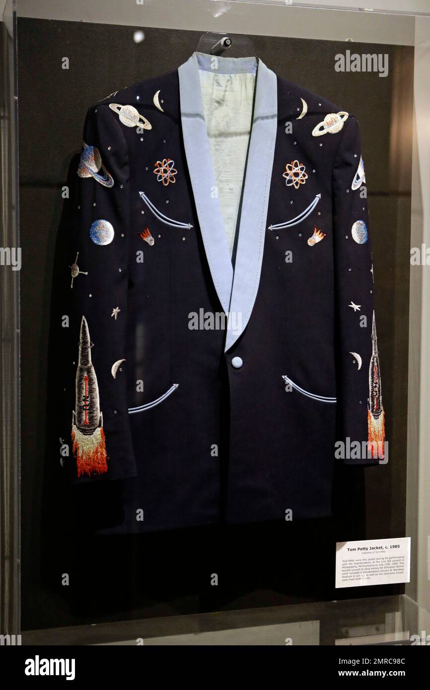 A Tom Petty jacket is on display at the Rock and Roll Hall of Fame in ...