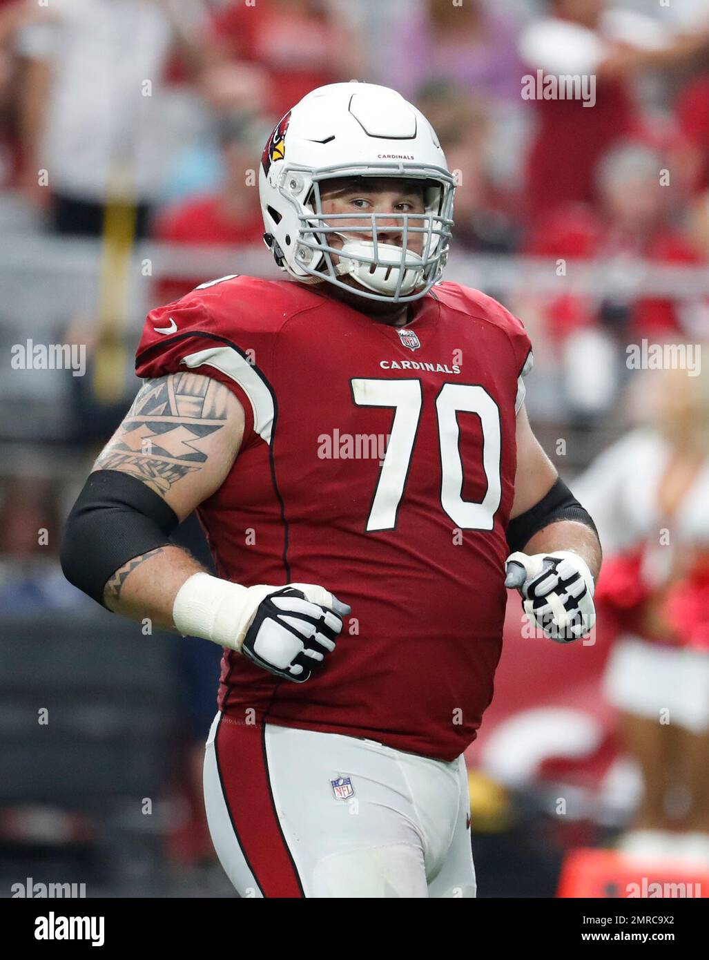 Arizona Cardinals offensive guard Evan Boehm (70) during an NFL ...