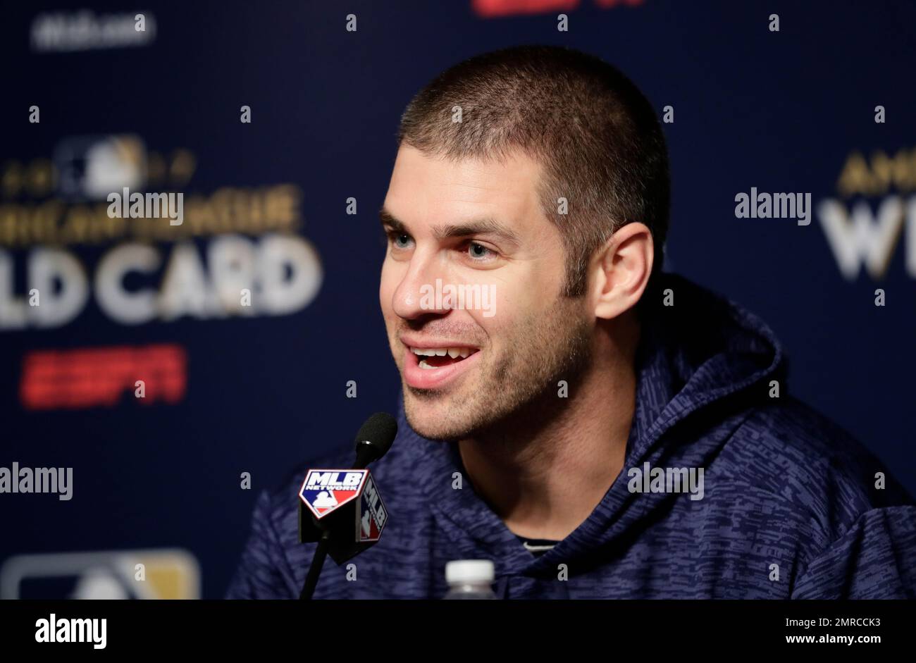 Minnesota Twins' Joe Mauer responds to questions during a baseball news ...