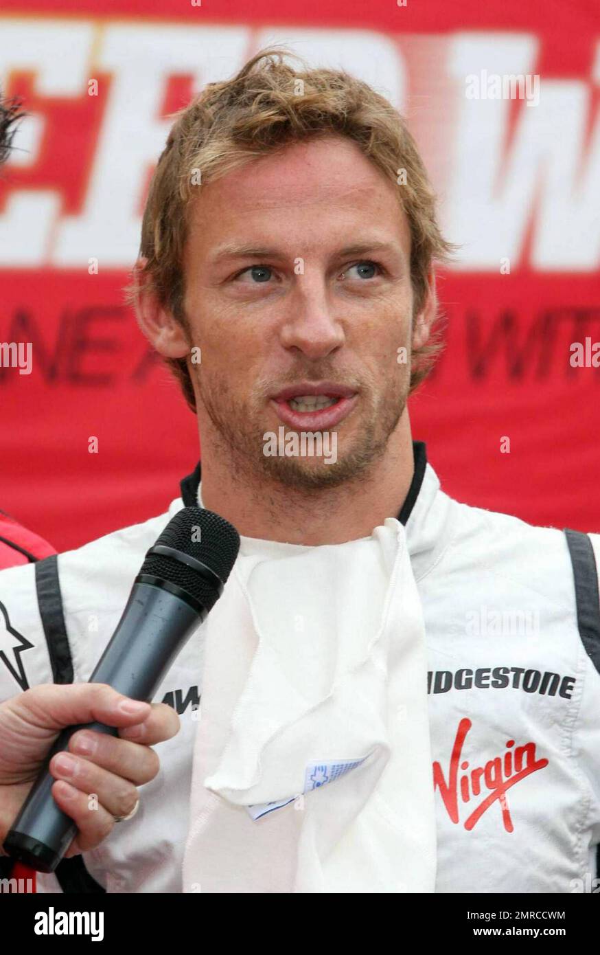 Jenson Button, fresh off his Formula One victory, made an appearance at ...
