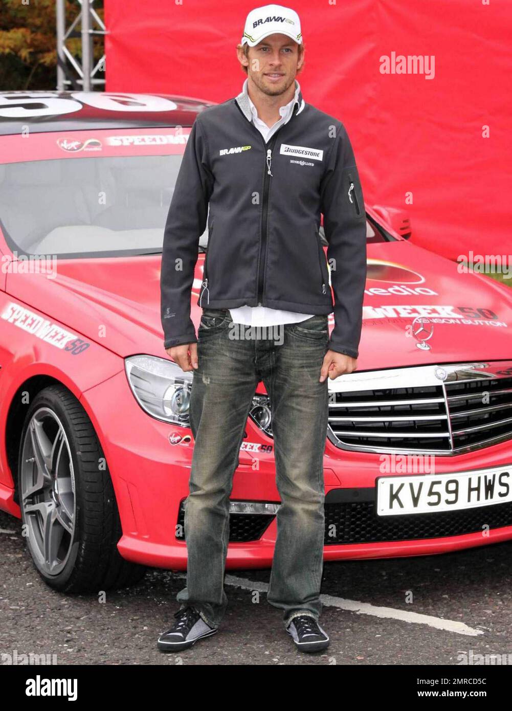 Jenson Button, fresh off his Formula One victory, made an appearance at ...