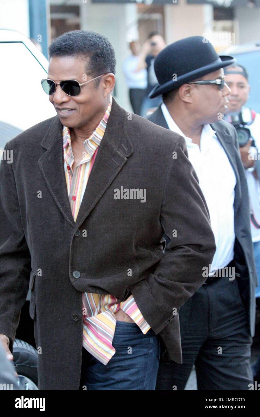 Michael Jackson's brothers Jermaine and Jackie Jackson are all smiles ...
