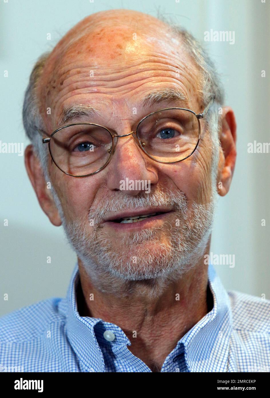 Michael Rosbash smiles during an interview at his home, Monday, Oct. 2 ...