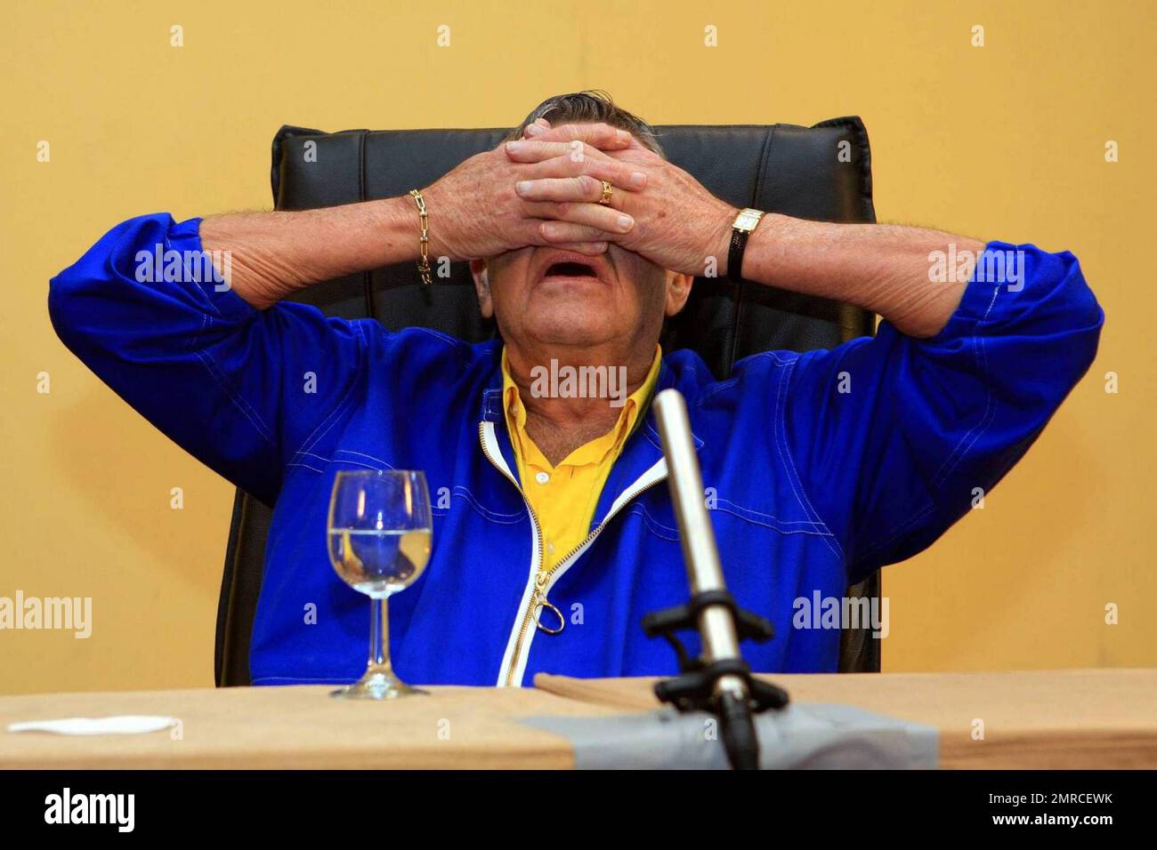 Legendary actor and comedian Jerry Lewis gives a press conference after ...