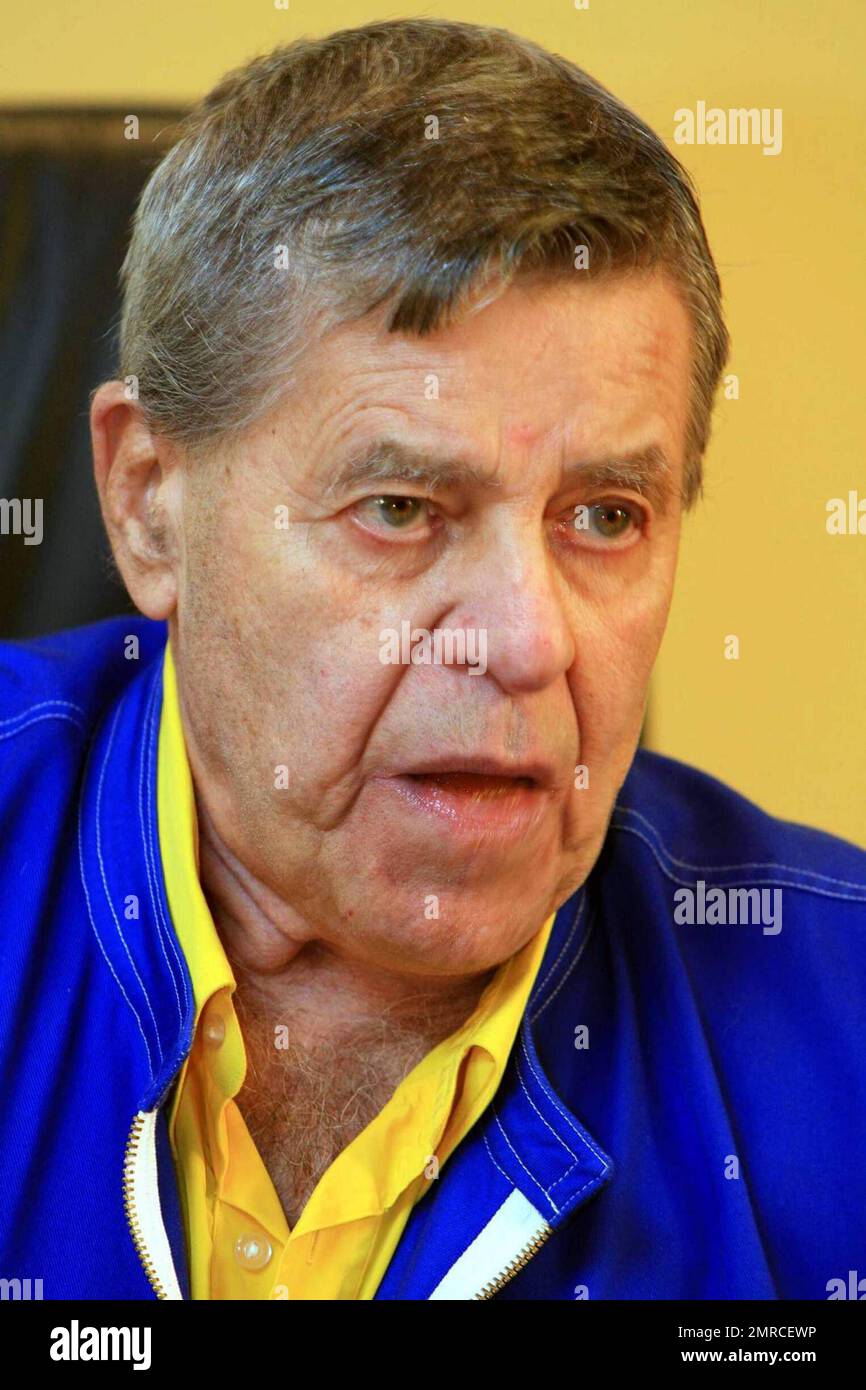 Legendary actor and comedian Jerry Lewis gives a press conference after ...